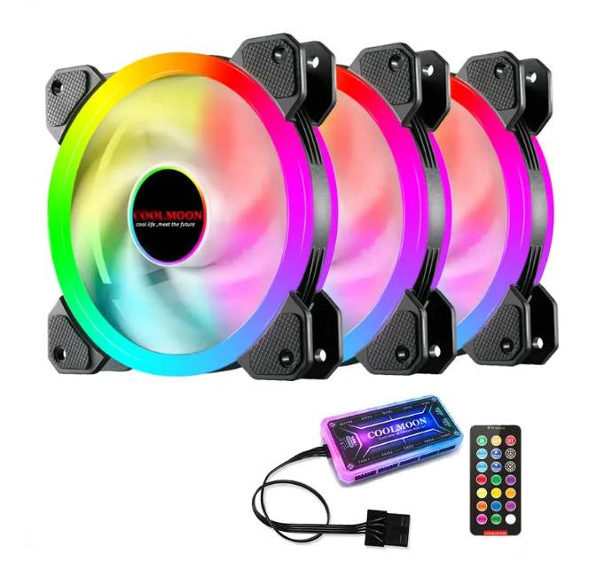 COOLMOON RGB 3 Fan Kit - ED's PCs Redcliffe